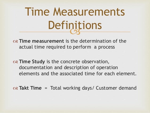 Time measurement