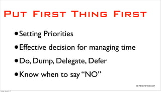 Time mgt. & Decision making @ reliance infra | PDF