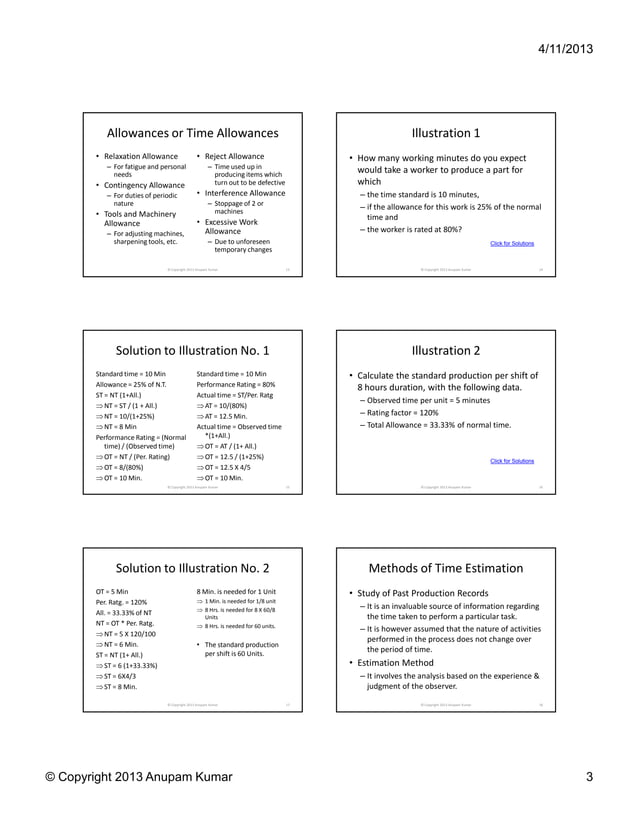 Time & motion study | PDF