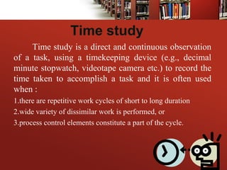 Time & motion study | PPT