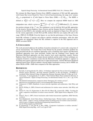 Time of arrival based localization in wireless sensor networks a non linear approach | PDF