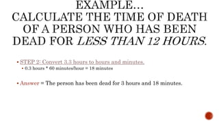 Time of death assignment | PPTX