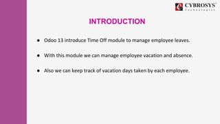 Time Off in Odoo 13 | PDF