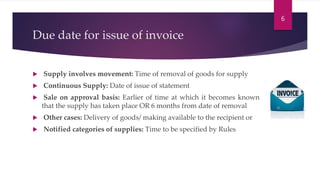 Time of Supply for Goods and Services | PPTX