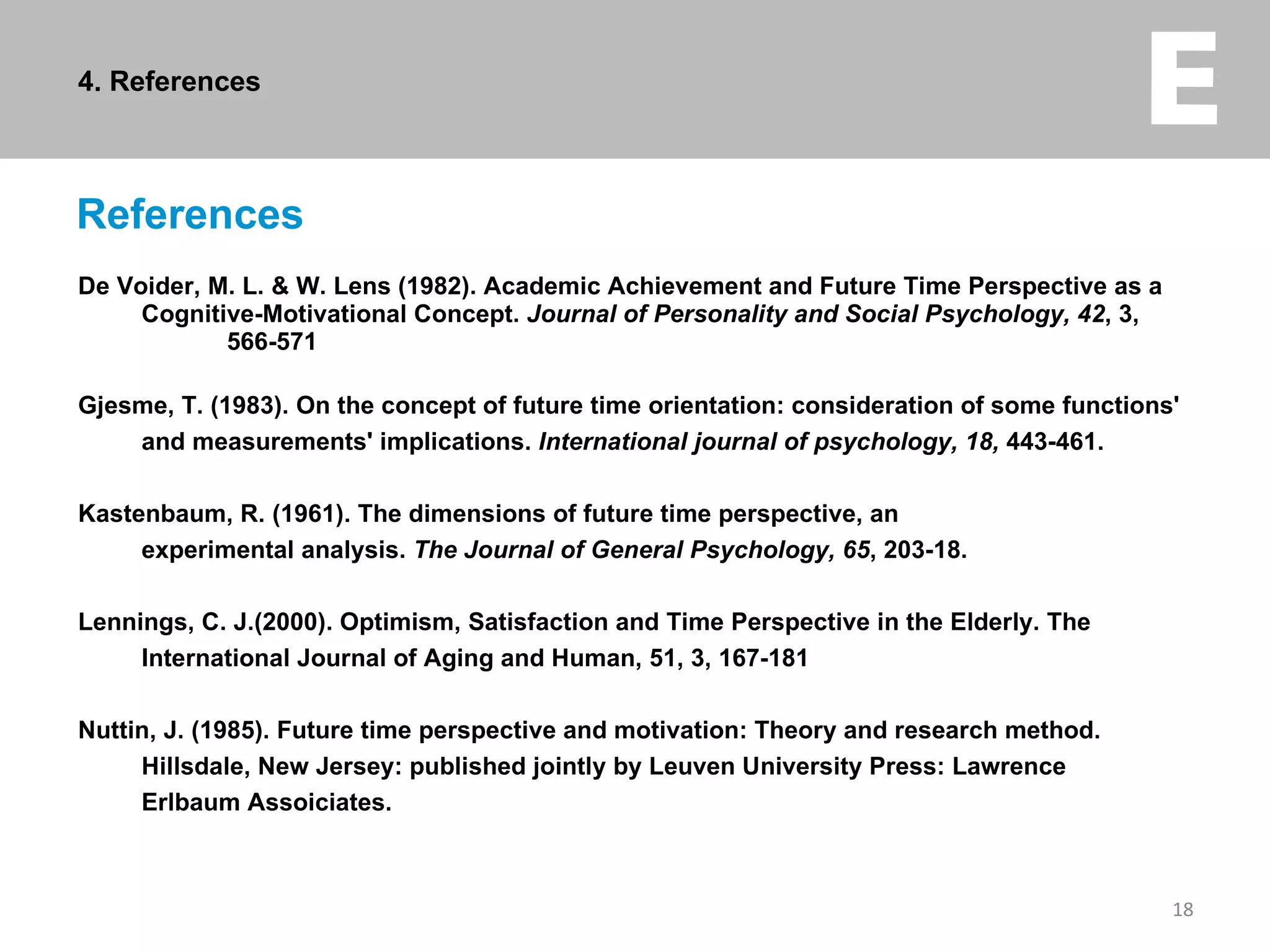 Time Perspective | PPT
