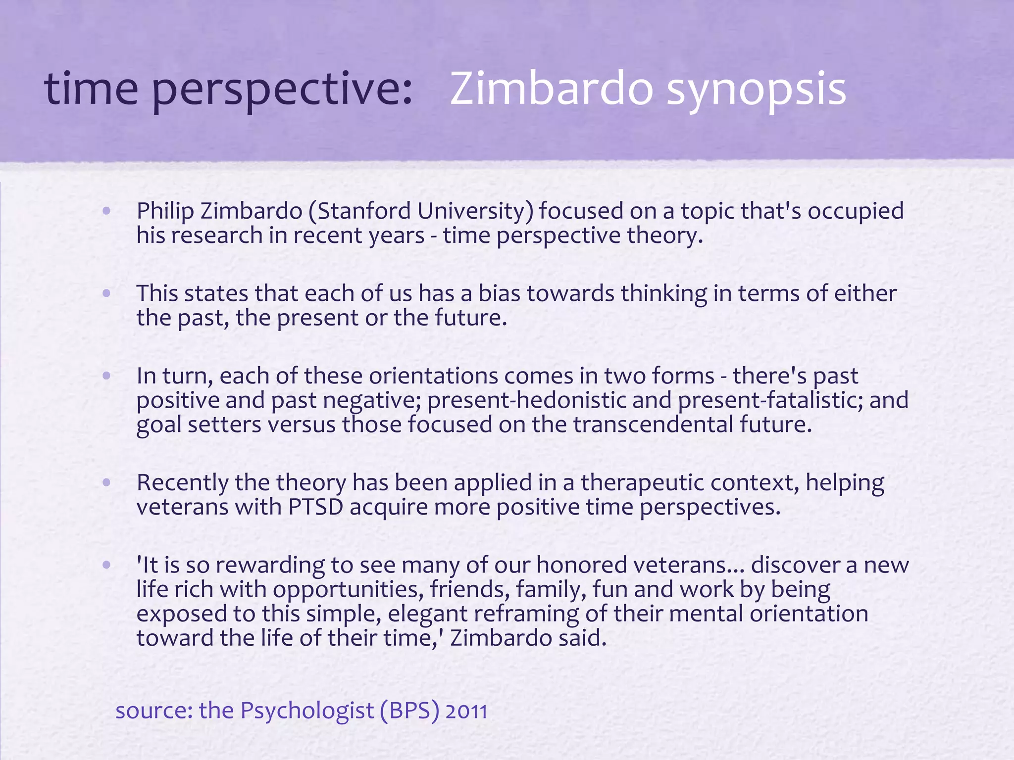 Timeperspectivesmay13 | PPTX