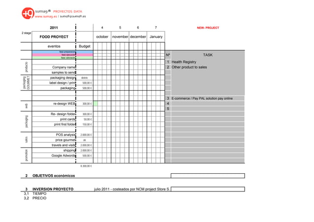 Time plan food project | PDF