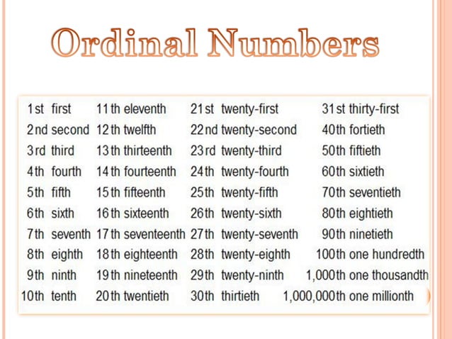 Time prepositions, years and ordinal numbers | PPT