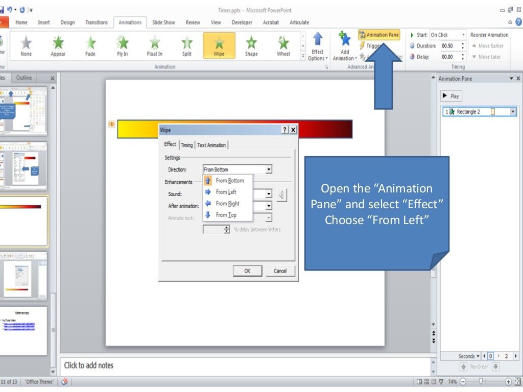 Creating a Timer Bar on PowerPoint to Count Down Time