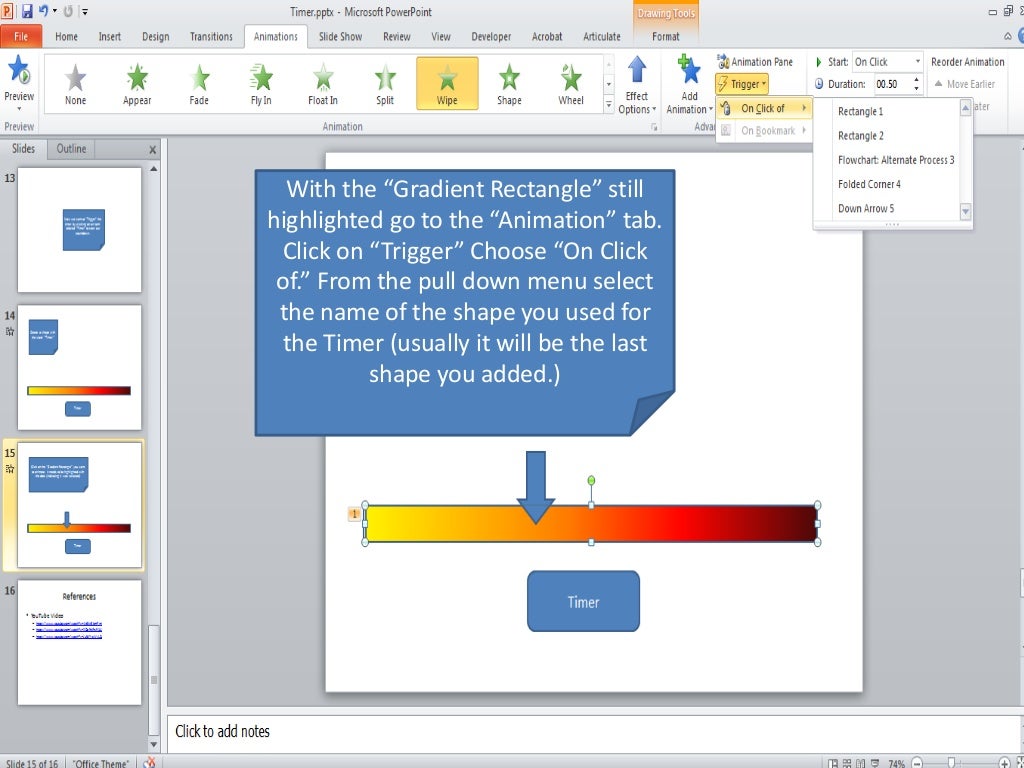 Creating a Timer Bar on PowerPoint to Count Down Time