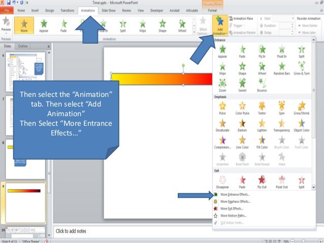 Creating a Timer Bar on PowerPoint to Count Down Time
