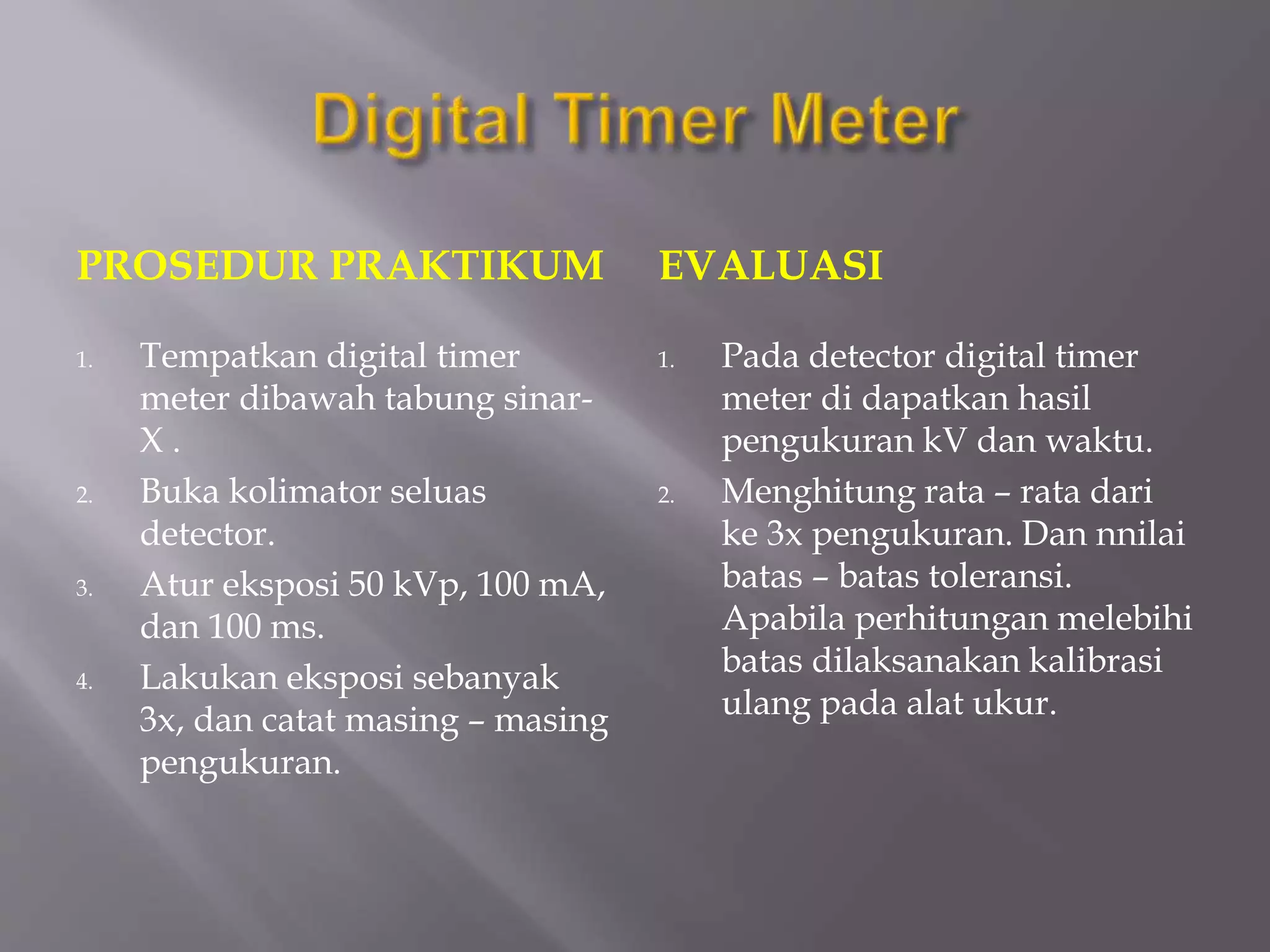ppt quality control akurasi dan repro timer | PPTX