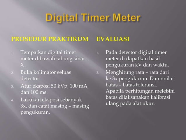 ppt quality control akurasi dan repro timer | PPTX