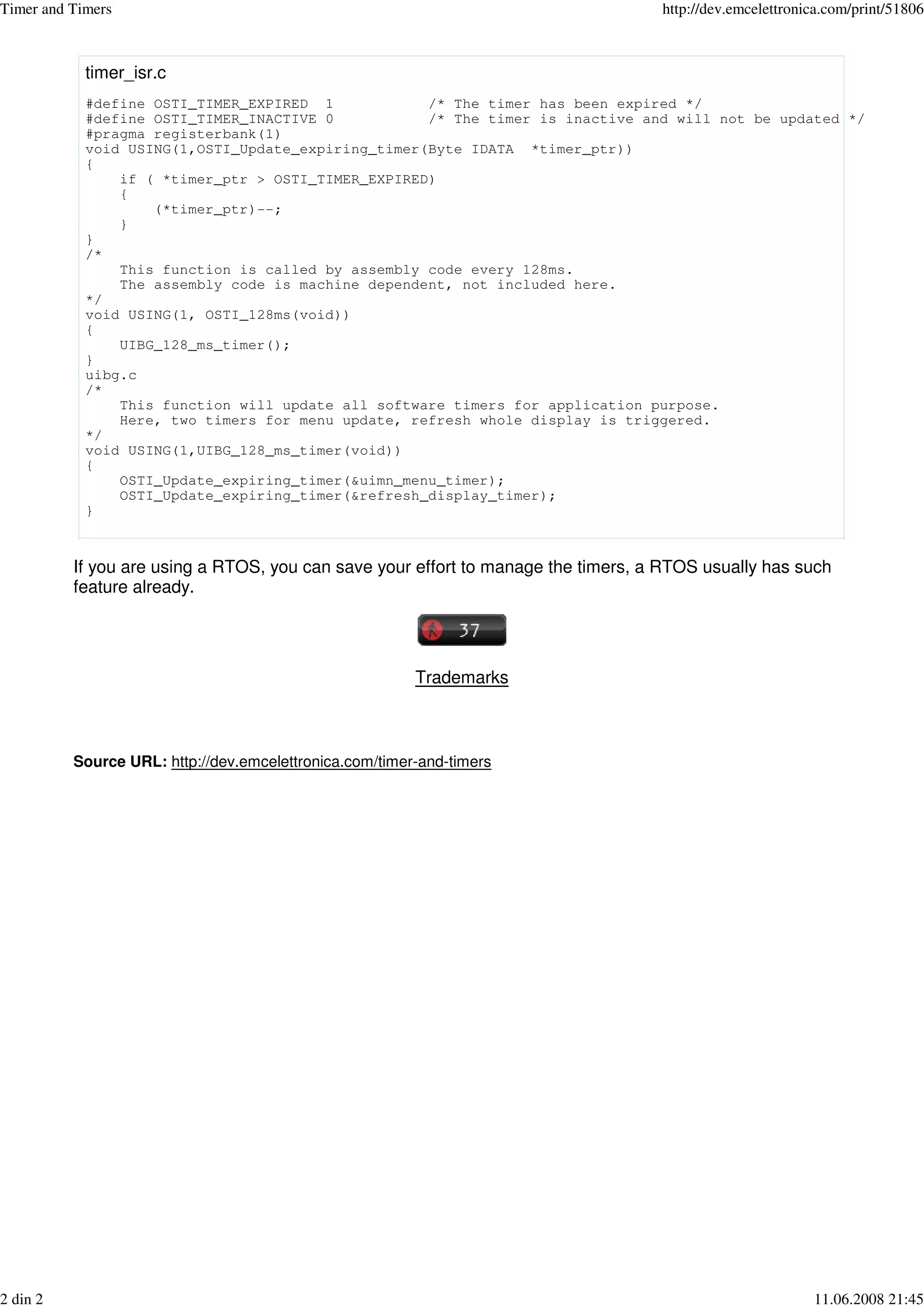 Timer and Timers | PPT
