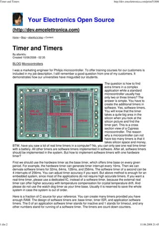 Timer and Timers | PDF | Computing | Technology & Computing