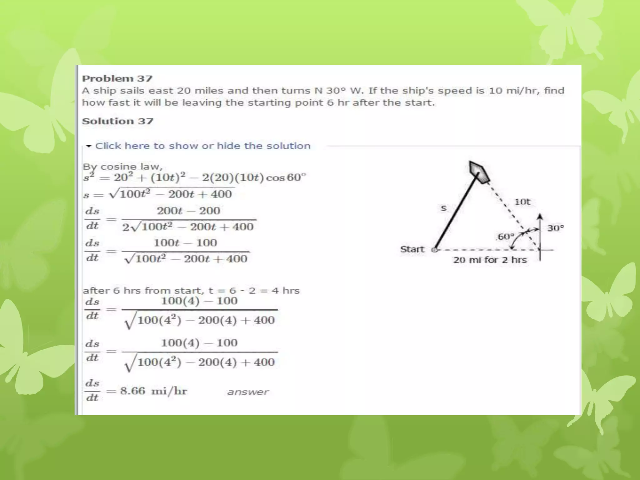 Time rate problems (Calculus) | PPTX