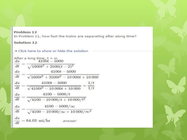 Time rate problems (Calculus) | PPTX | Physics | Science