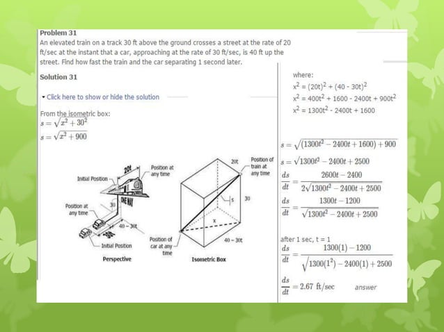 Time rate problems (Calculus) | PPTX | Physics | Science