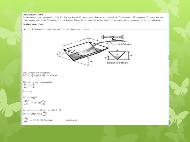 Time rate problems (Calculus) | PPTX | Physics | Science