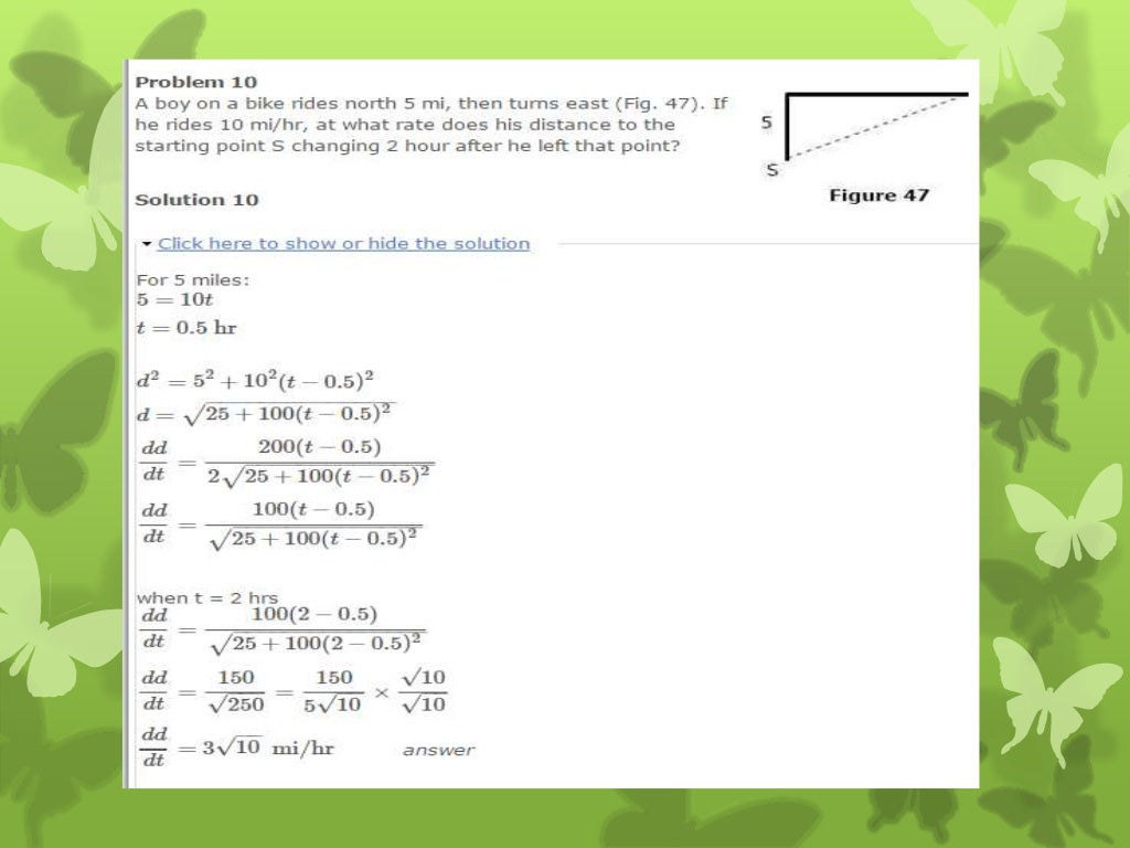 Time rate problems (Calculus)