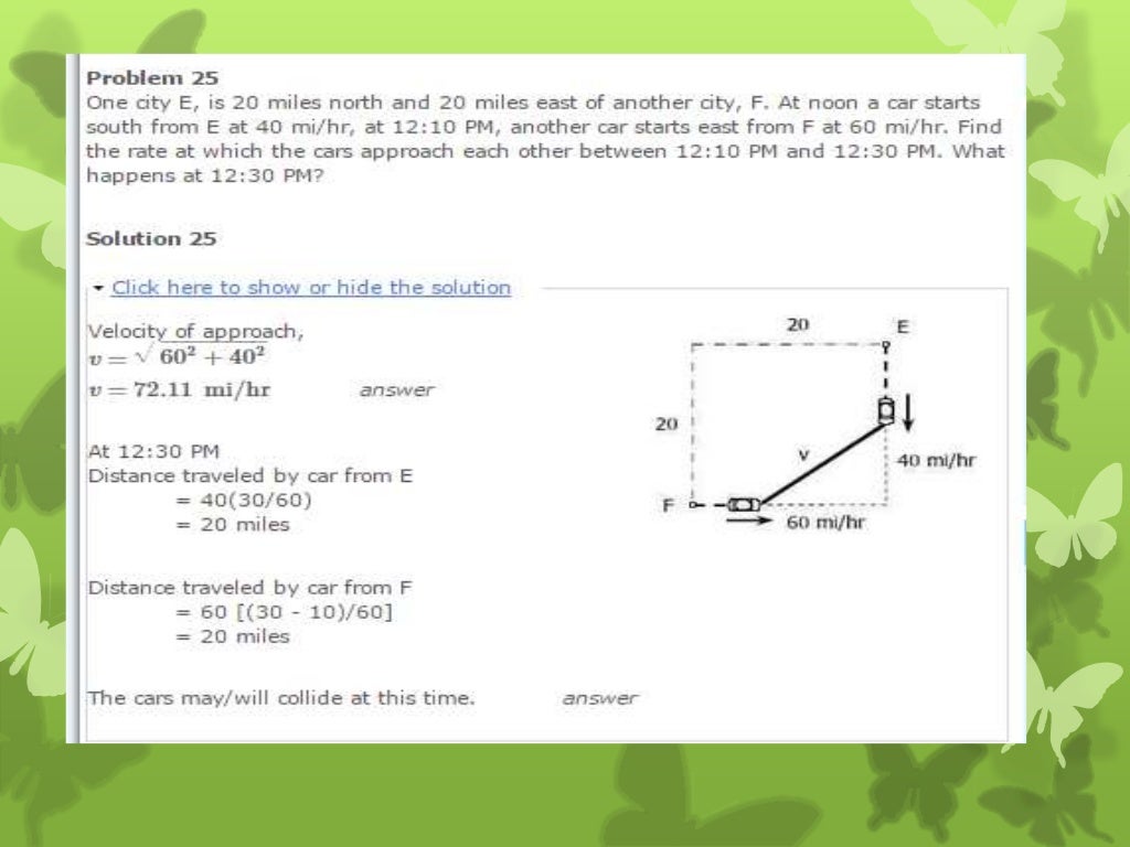 Time rate problems (Calculus)