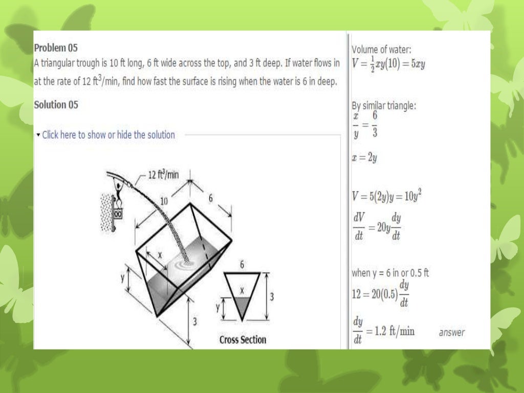 Time rate problems (Calculus)