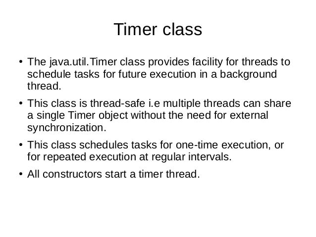 Timer Class In Java