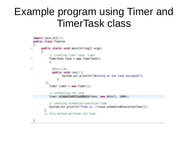 Timer Class In Java