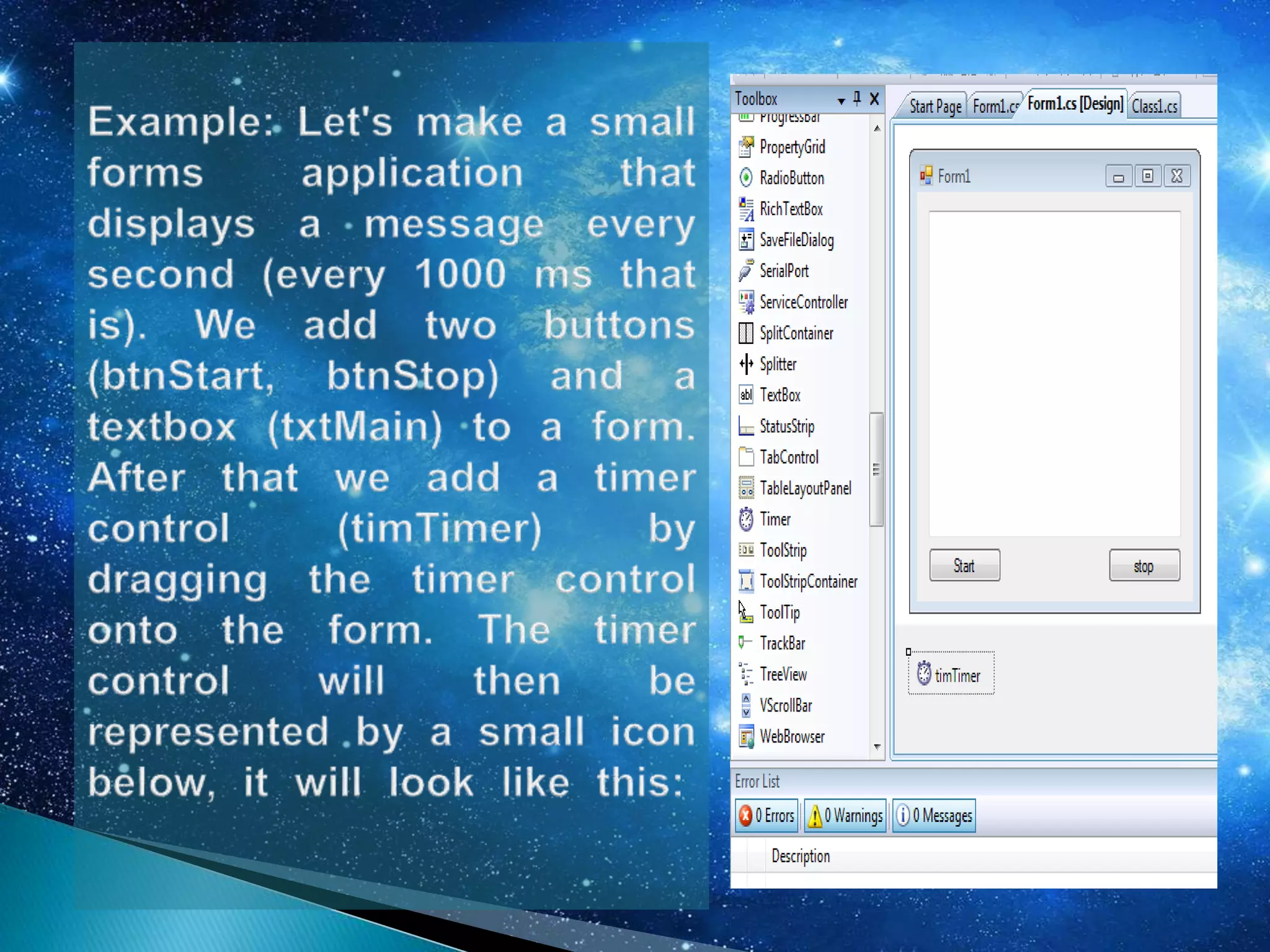 Timer control and Tool Strip C# | PPTX | Computing | Technology & Computing