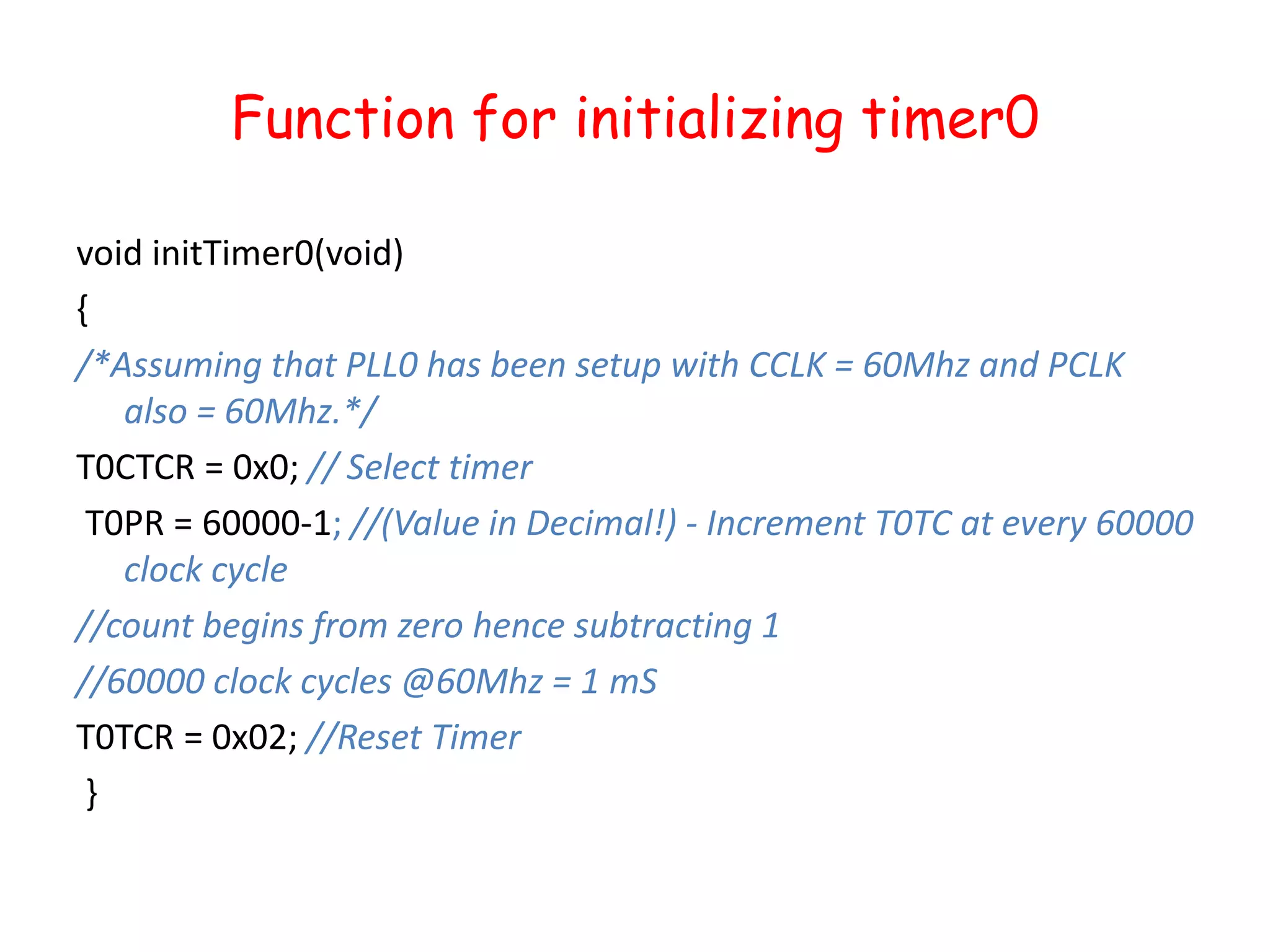 Timer counter in arm7(lpc2148) | PPTX