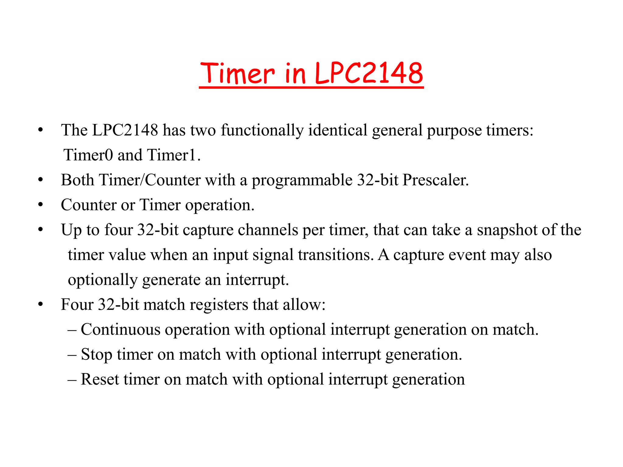 Timer counter in arm7(lpc2148) | PPTX