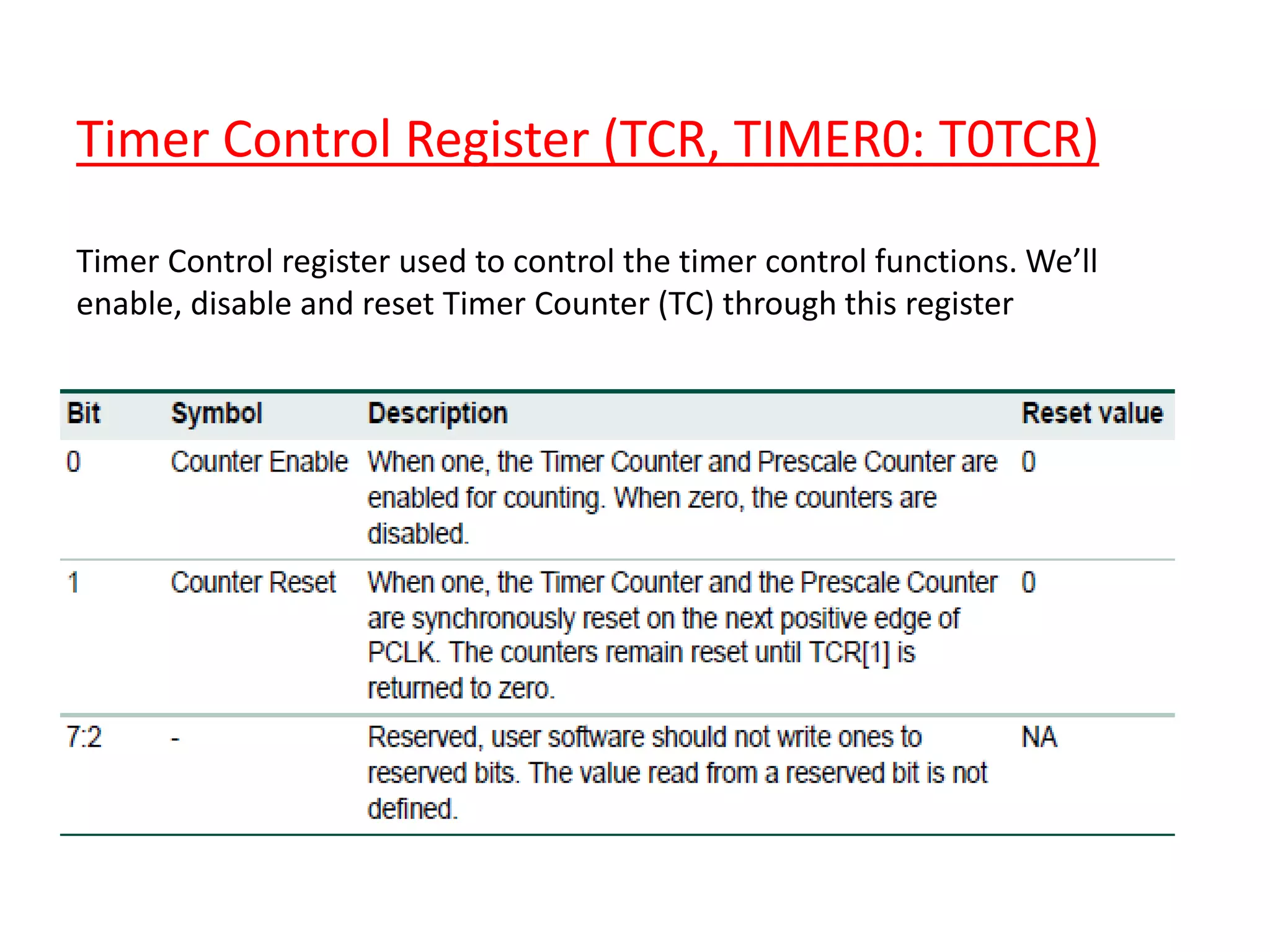 Timer counter in arm7(lpc2148) | PPTX