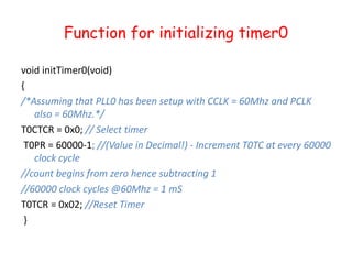 Timer counter in arm7(lpc2148) | PPTX