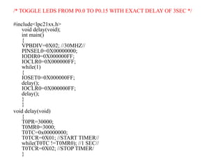 Timer counter in arm7(lpc2148) | PPTX