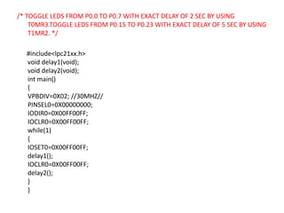 Timer counter in arm7(lpc2148) | PPTX