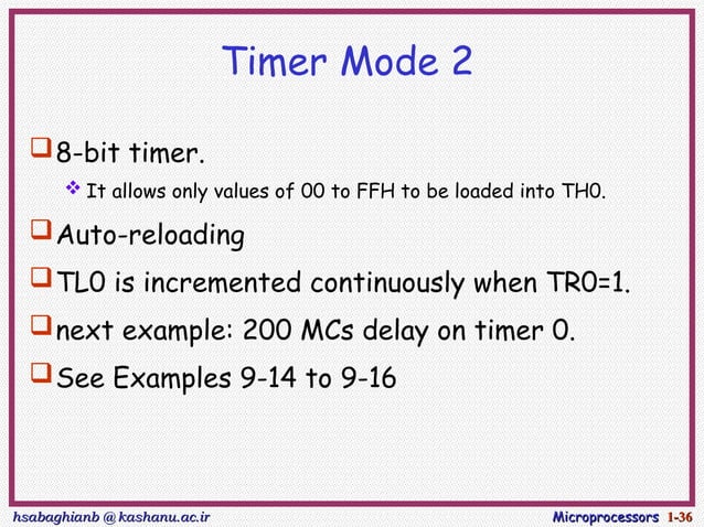 Microcontroller 8051 Timer Counter Interrrupt | PPT