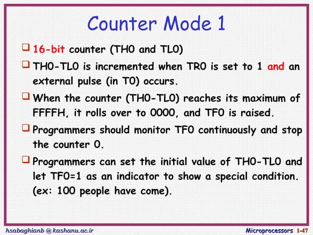 Microcontroller 8051 Timer Counter Interrrupt | PPT