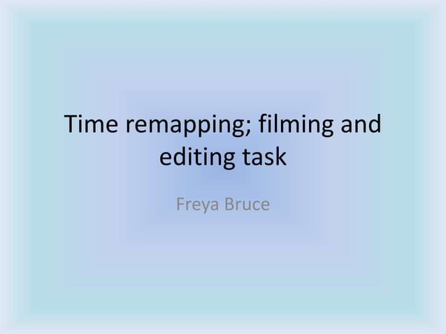 Time remapping (2) | PPTX
