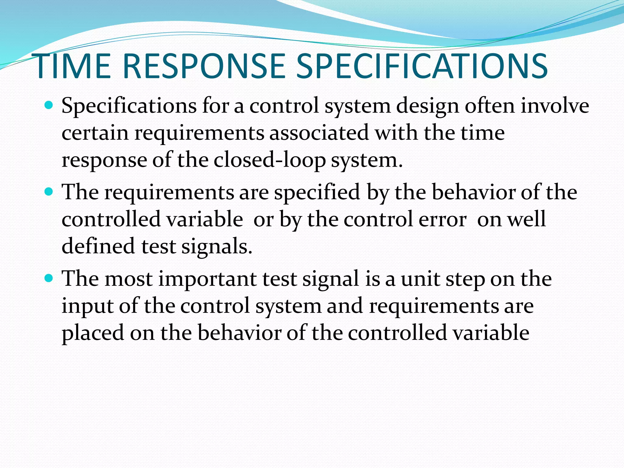 Time Response Analysis | PPTX