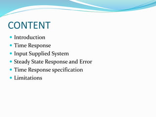 Time Response Analysis | PPTX
