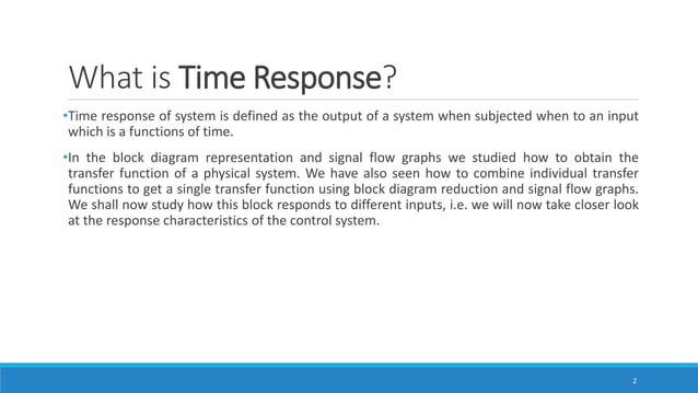 Time response analysis | PPTX | Physics | Science