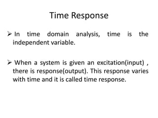 Time response analysis of system | PPTX