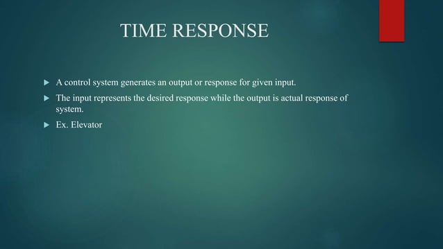 Time response and analysis kaushal shah | PPT