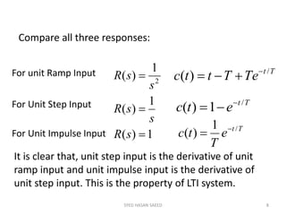Time response first order | PDF