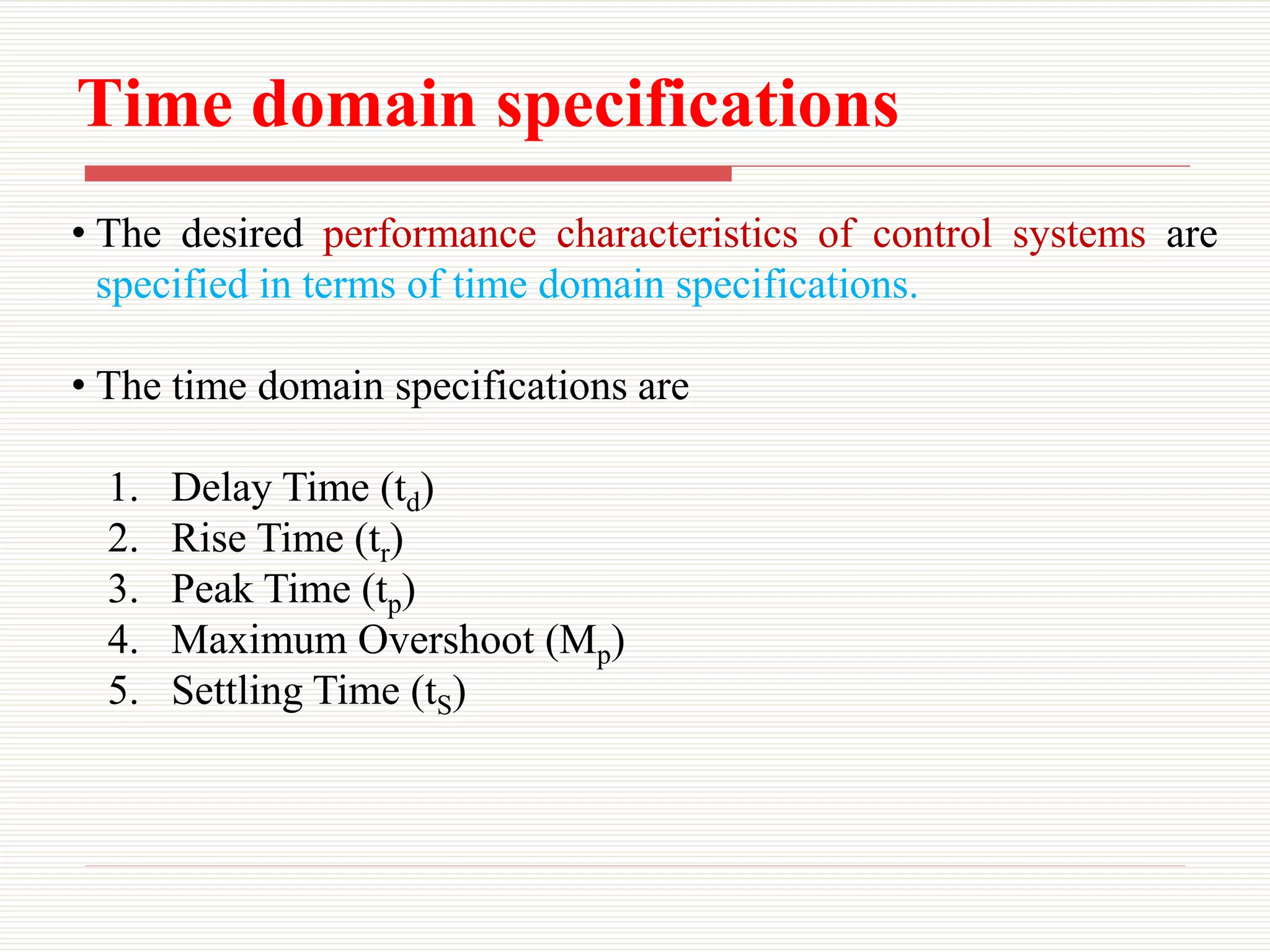 Time response in systems | PPT | Physics | Science