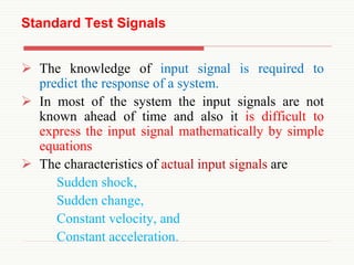 Time response in systems | PPT