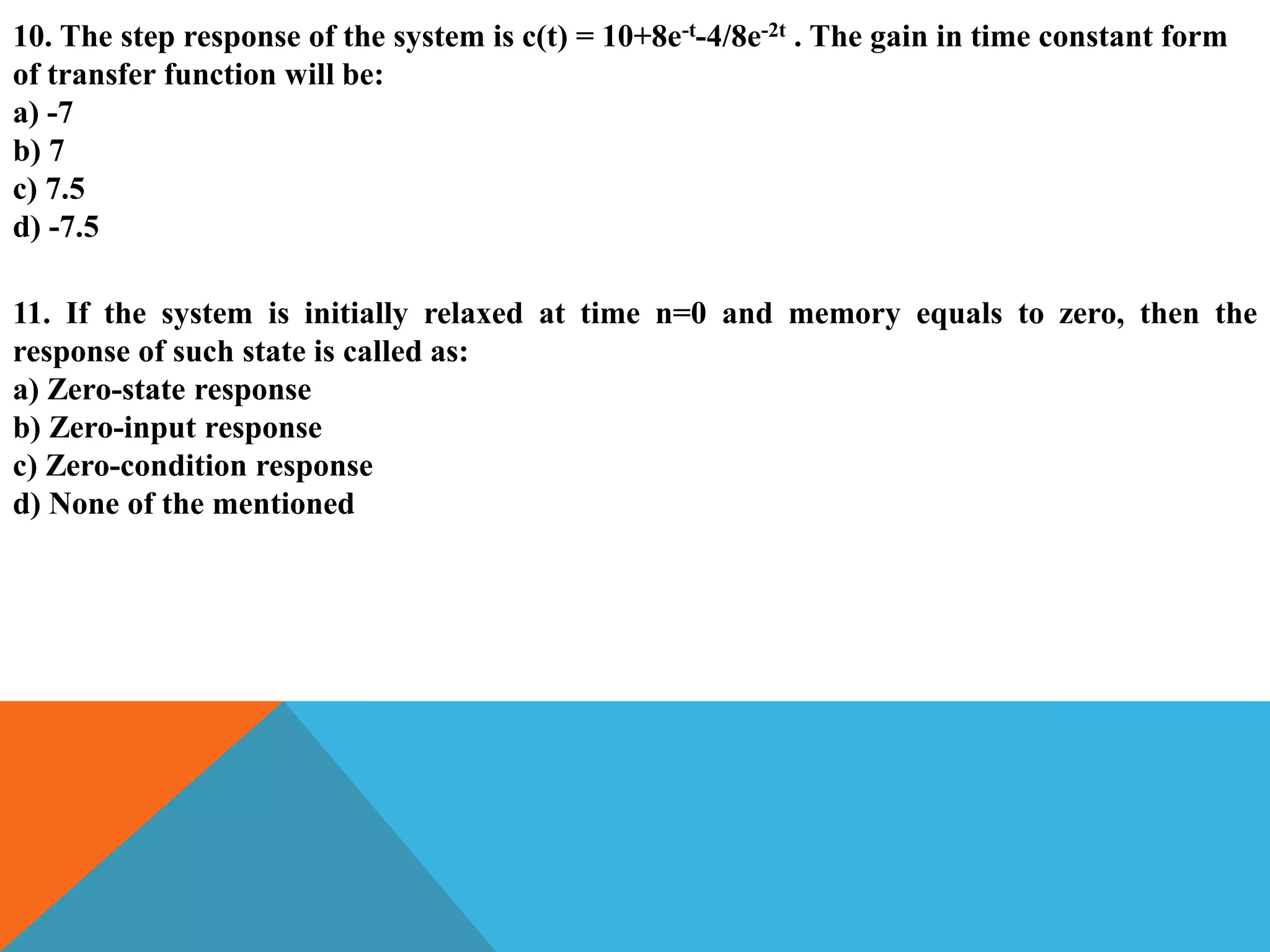 Time response of discrete systems 4th lecture | PPTX