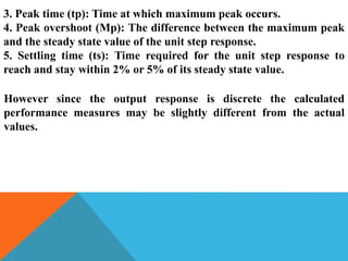 Time response of discrete systems 4th lecture | PPTX