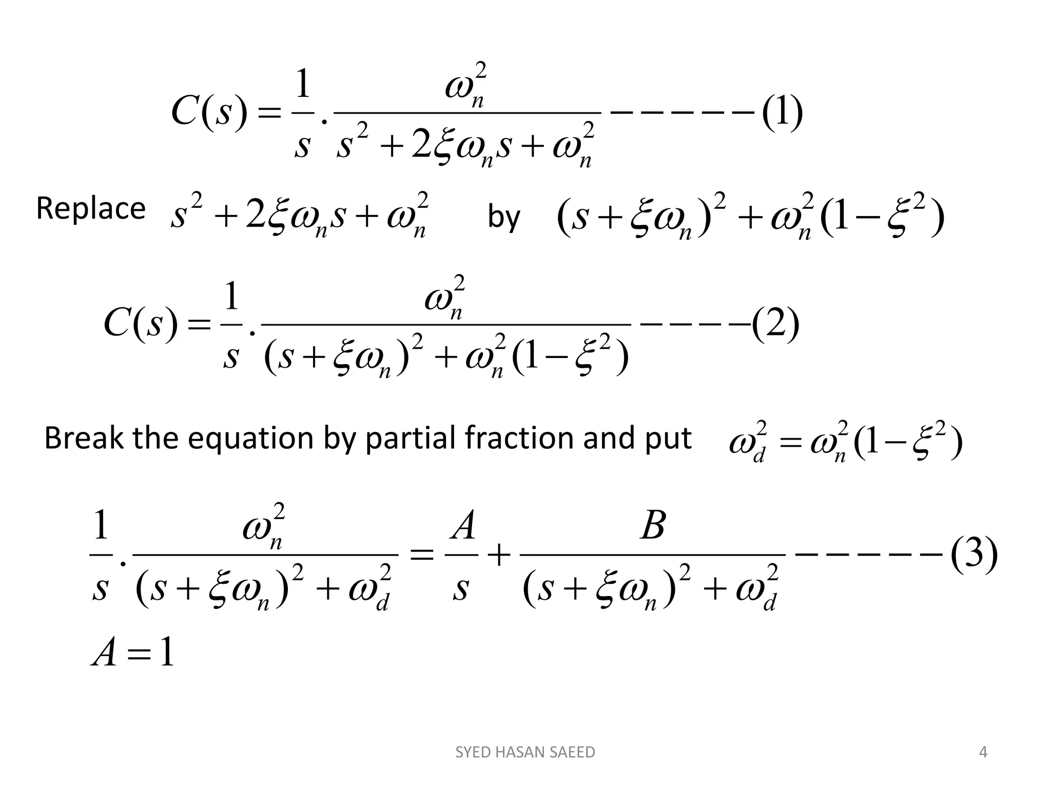 Time response second order | PDF
