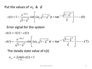 Time response second order | PDF